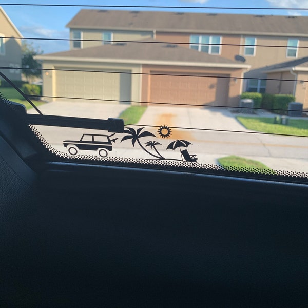 Beach Paradise 4x4 & Car Windshield Vinyl Decal Sticker - Etsy