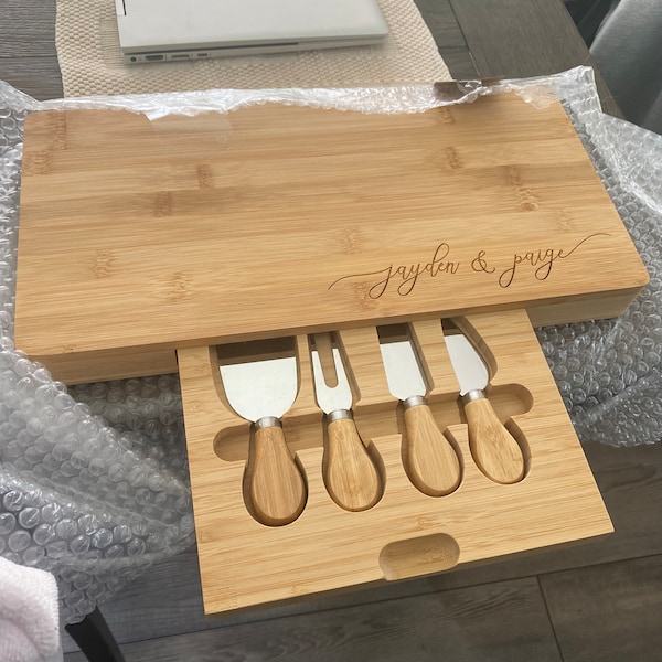 Personalized Cheese Board Set, Custom Cheese Board Set, Engraved ...