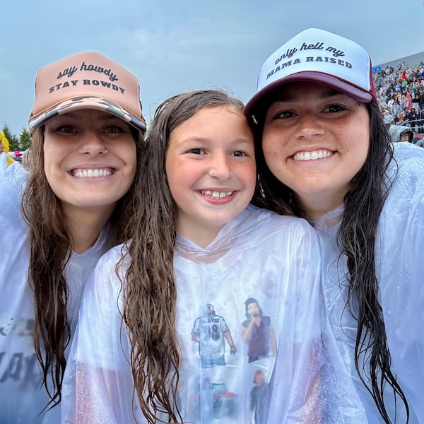 Black Say Howdy, Stay Rowdy Trucker Hat, Party Hat, Bachelorette Hat ...