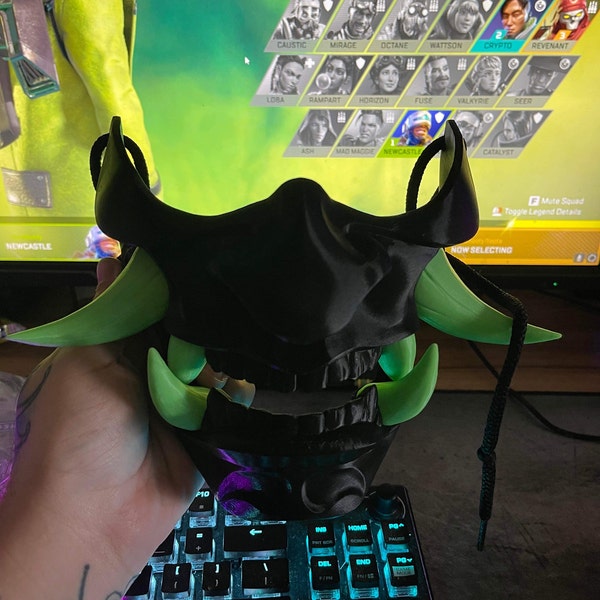 Japanese Hannya Half Mask Oni Demon Mask 3D Printed Samurai Mask - Etsy