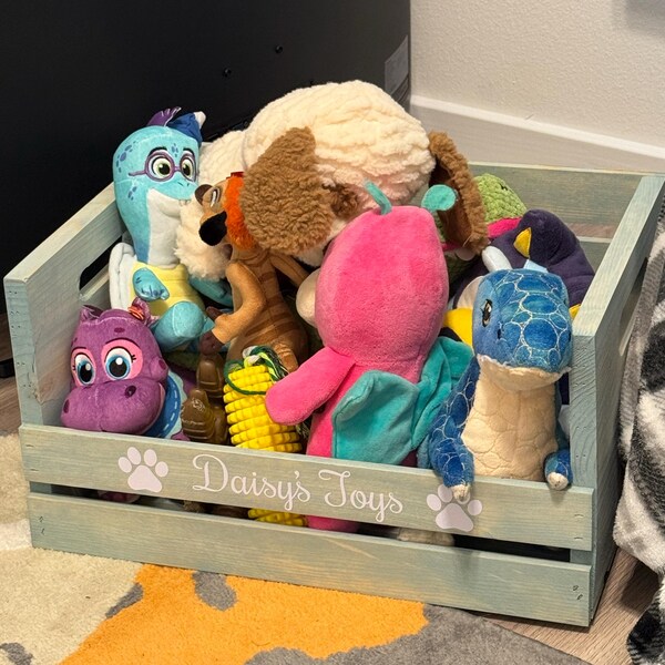 Small Dog Toy Box | Toy Crate | Pet Storage | Pet Toy Crate ...