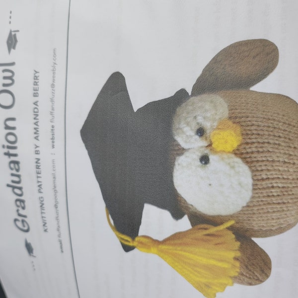 Graduation Owl Toy Knitting Patterns - Etsy