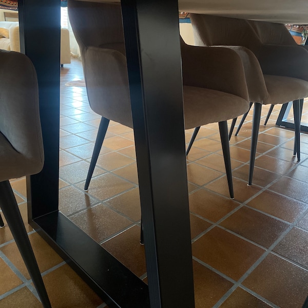 Table Legs, With Double Connecting Bar, Trapeizodal Shape TRIN2B8040 - Etsy