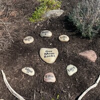 Actual Handwriting Message Rock Engraved Memorial Rock Outdoor Decor ...