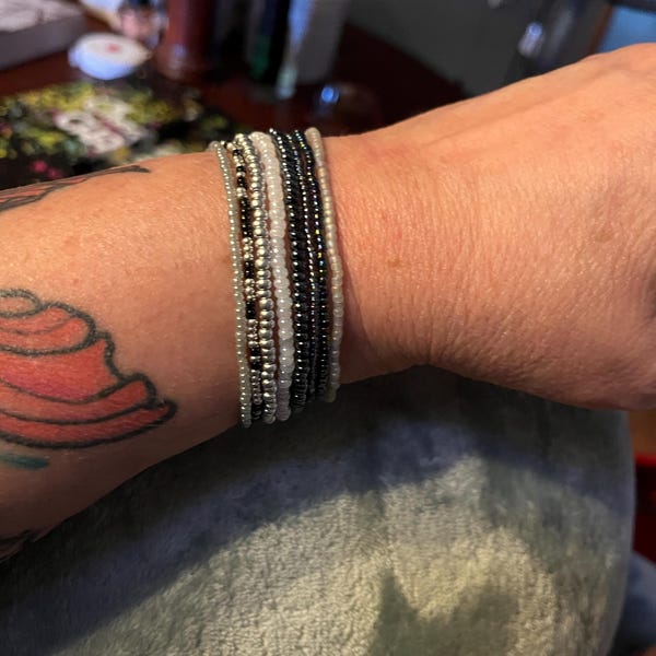 Minimalist Shades of Gray Stack Inspired Blend Stackable SINGLE Stretch ...