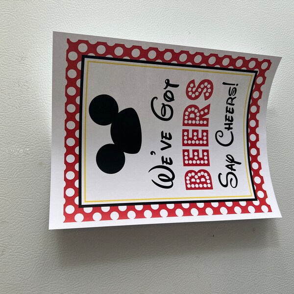 Mickey Mouse Party Signs - Instant Download Mickey Mouse Party Signs ...