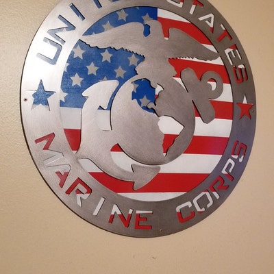 US Marine Corps Metal Sign Authorized Seller for USMC Logo USMC Sign ...