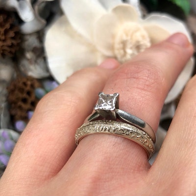 Antique Wedding Ring Baroque Vintage Wedding Band Italian - Etsy