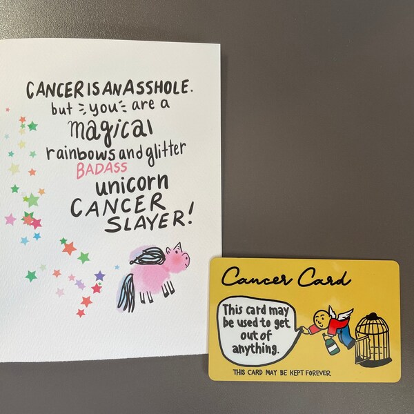 The Cancer Card - Funny Cancer Gift - Option to Add Magnet - Cancer ...