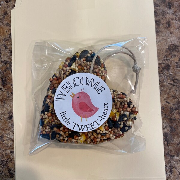 12 Baby Shower Favors | Bird Seed Cakes | Nature Lover Party Favors | Baby Boy or Girl Party ...