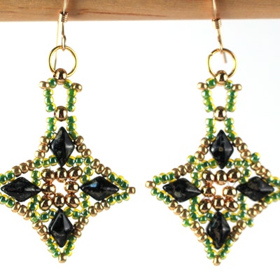 Dakota Beaded Earrings Pattern, Dbbeadingdesigns, PDF, Beading Tutorial ...