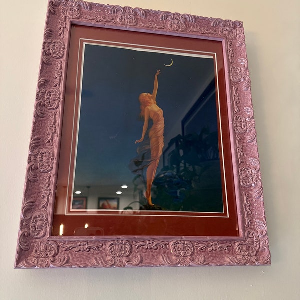 Victorian Picture Frames Pink Purple Glossy Lacquer Ornate Funky ...