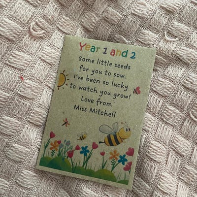Personalized Teacher Forget Me Not Seed Gift, End of Year Teacher Gift ...