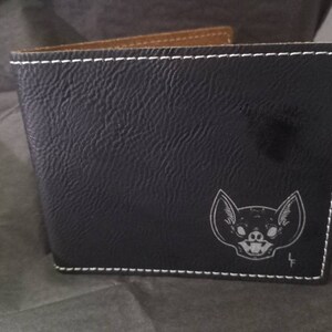 Mad Bat Vegan Leather Wallet - Etsy