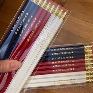 Personalized Pencil Set Custom Pencils Engraved Pencil Foil | Etsy