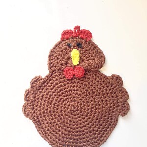 Crochet Pattern for the Swanky Chicken Trivet Potholder PDF | Etsy