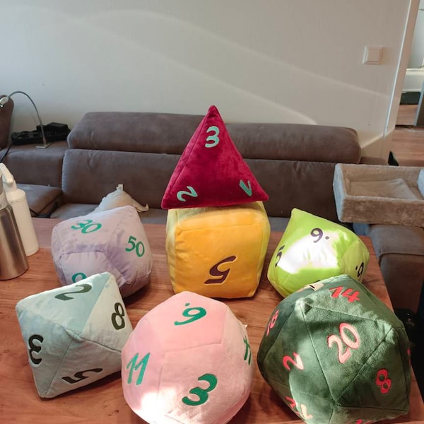Jumbo D20 Dice Plush - Giant Plush Dice - Dice Pillow - Role Playing ...