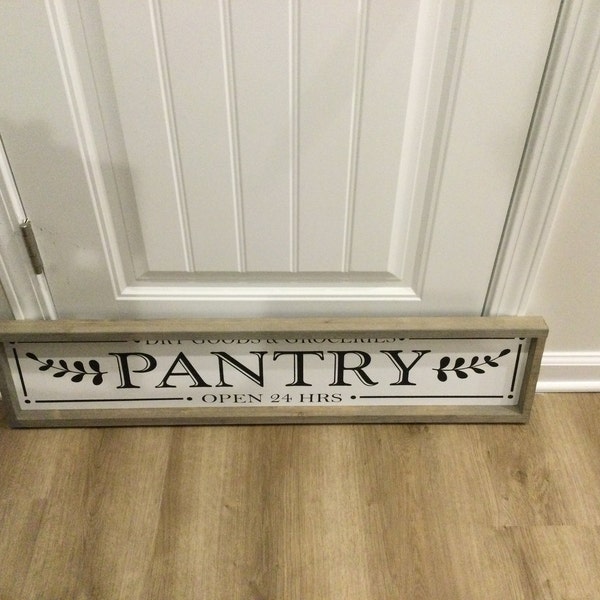 Kitchen Sign, Kitchen Pantry Sign, Pantry Door Sign, Farmhouse Pantry ...