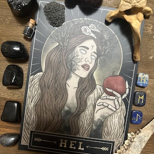 DEVANA A5 Art Print Slavic Goddess Folklore Pagan Art Dziewanna Magick ...