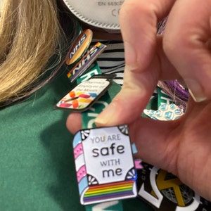 You Are Safe With Me // Enamel Pin // Pride - Etsy