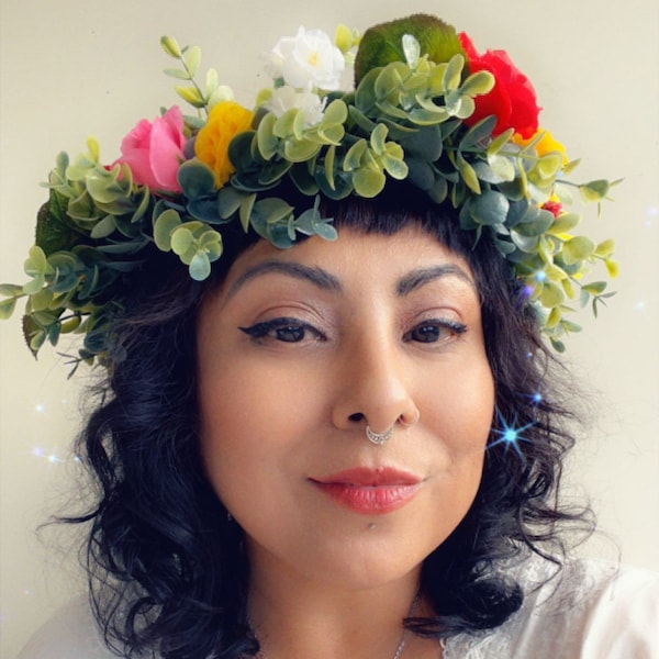 Midsommar Flower Crown, Spring Meadow Floral Headband, Artificial ...