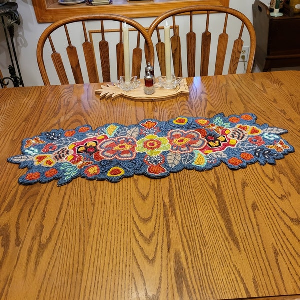 Handmade Bead Table Runner, Floral Beaded Runner, 13x36inch - Etsy