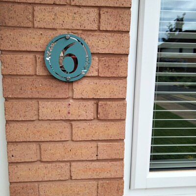 Modern Round Door Number Sign, House Number Plaque - Etsy UK