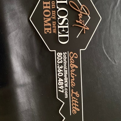 Just Closed Key Sign Realtor Closing Custom Sold Real Estate - Etsy