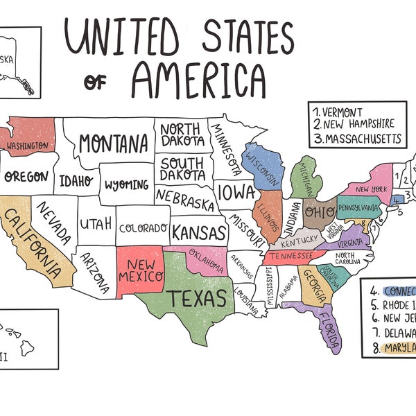 EUROPE SALES MAP Hand Illustrated Map Labelled Map Instant Download ...