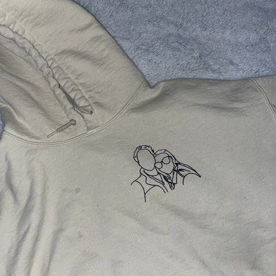 Custom Portrait Hoodie or Crewneck Custom Portrait From Photo Outline ...
