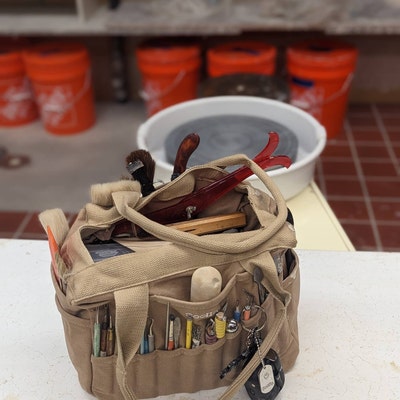 Soolla® Studio Bag Knitting & Crochet Project Bag, Pottery Tool Bag ...