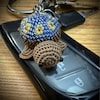 Bead Crochet Mini Turtle Keychain With Different Color Options - Etsy