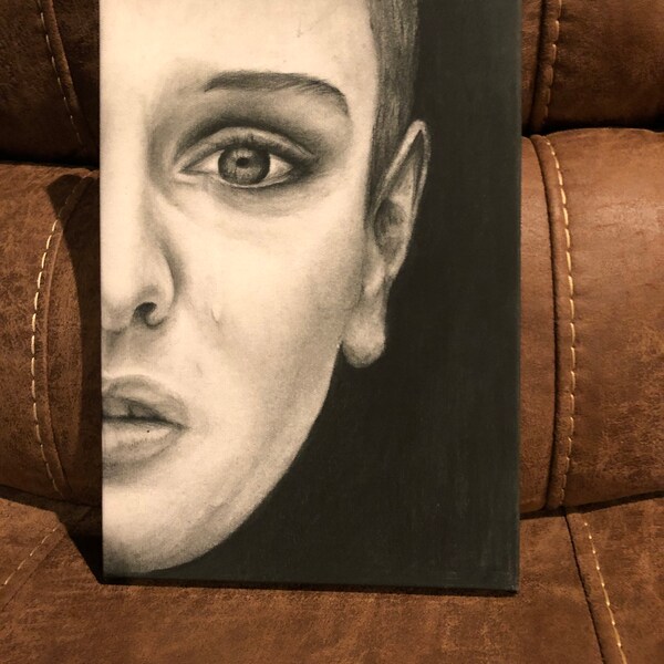 Sinead O'connor nothing Compares to You Tear Black and White Charcoal ...