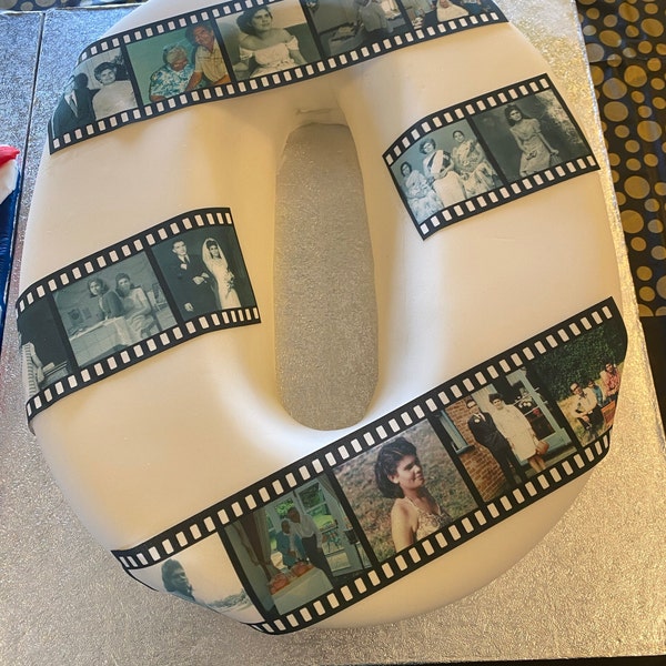 Edible Film Reel Icing Cake Wrap Pre Cut. 3 Strips per Sheet 5 Photos ...