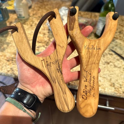 Handmade Olive Wood Slingshot Handmade Wooden Toys - Etsy