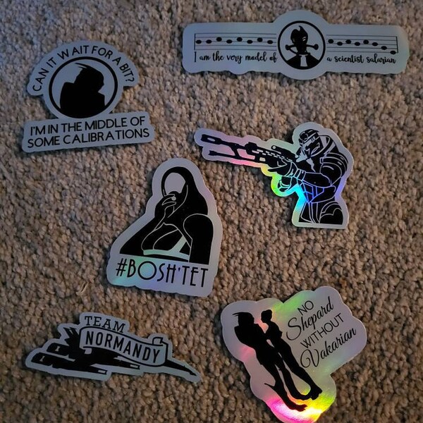 Mass Effect Sticker Pack (6 Stickers) - Etsy