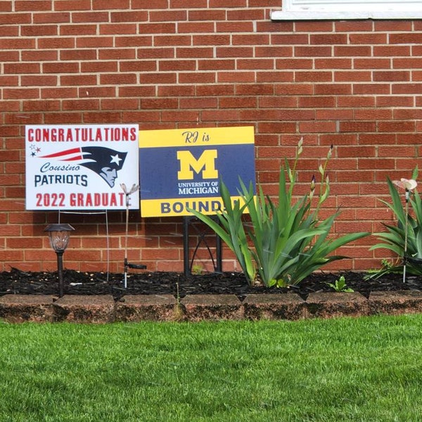 College Bound Yard Sign, College Logo Sign, Senior Sign, 2025 College ...