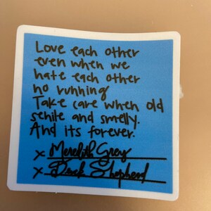 Grey's Anatomy Post It Sticker - Etsy