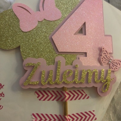 Minnie Mouse Cake Topper, Custom Cake Topper, First Birthday, Birthday ...