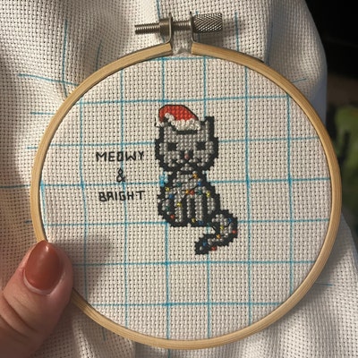 Tiny Small Cat Cross Stitch Pattern, PDF - Etsy