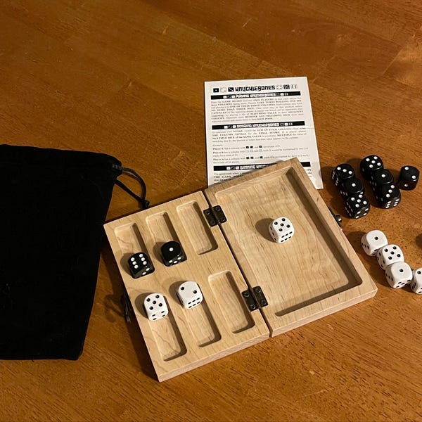 Lidded Knuckle Bones Game Set - Etsy
