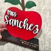 Personalized Apple Name Plate, Teacher Name Plate, Back to School ...