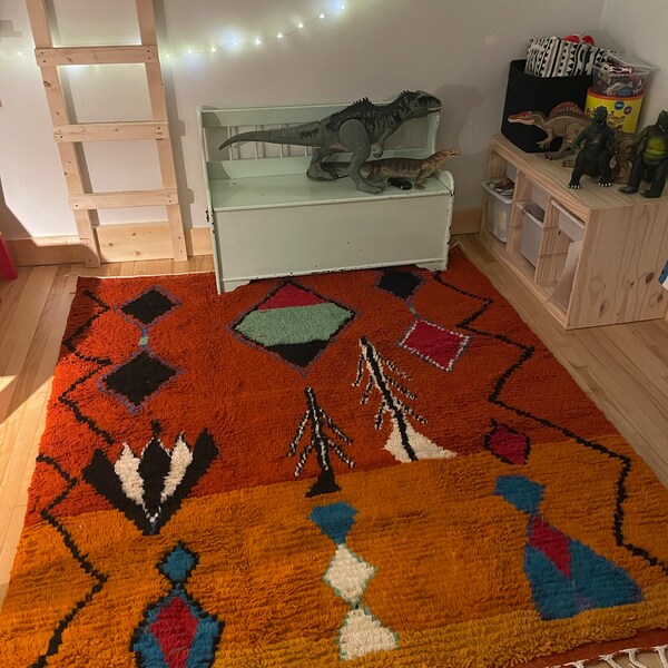 Soft GREEN WOOL Living Room ,berber Grid Pattern Rug ,stunning Moroccan ...