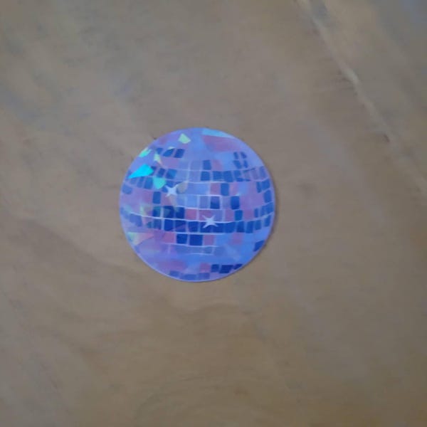 Holographic Disco Ball Vinyl Sticker L Water Bottle Sticker | Laptop ...
