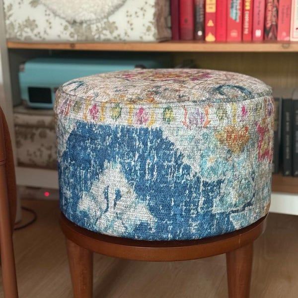 Lobby Chair, Round Ottoman, Pouf Chair, Make up Chair, Vanity Chair ...