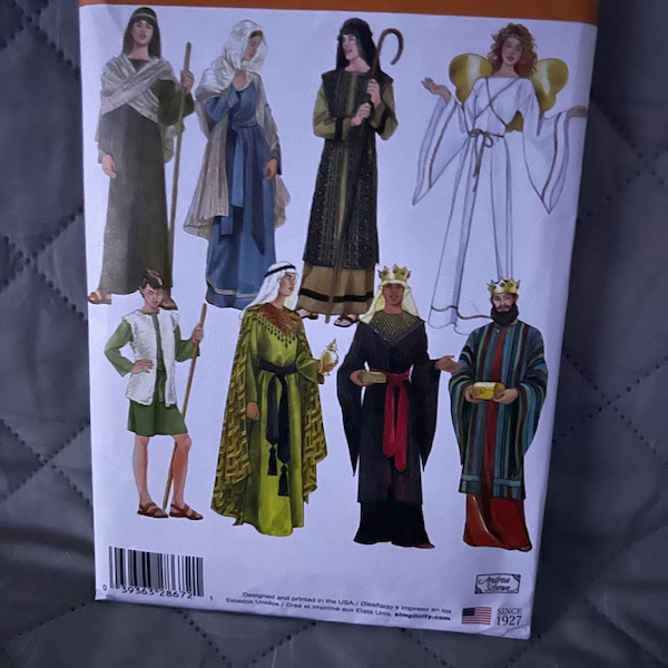 Sewing Pattern for Adult Costumes, Biblical Costume, Nativity Costume ...