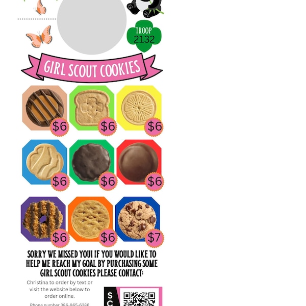 2025 Girl Scout Themed Cookie Banner (LBB Baker) - Printable PDF - Etsy