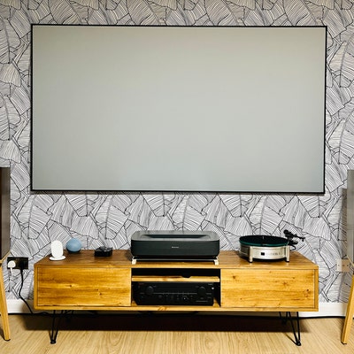 Record Player Stand / Vinyl Storage / Media Unit. Tudor Oak or Light ...