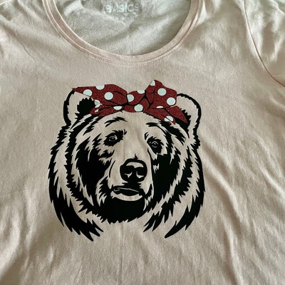 Grizzly Bear SVG Files Cricut, Bear Head Bandana Glasses Clipart, Cute ...