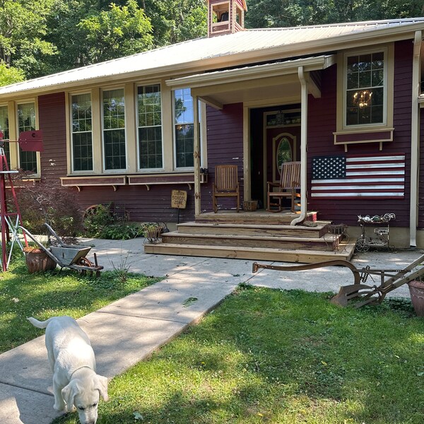 8 Ft. Huge Rustic American Flags, Barn Metal Flags, Distressed Flag ...